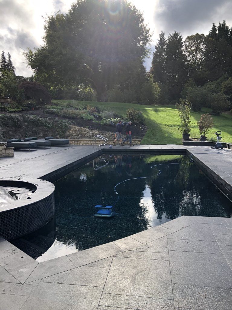 Black Stone swimming pool – Marmi Faedo